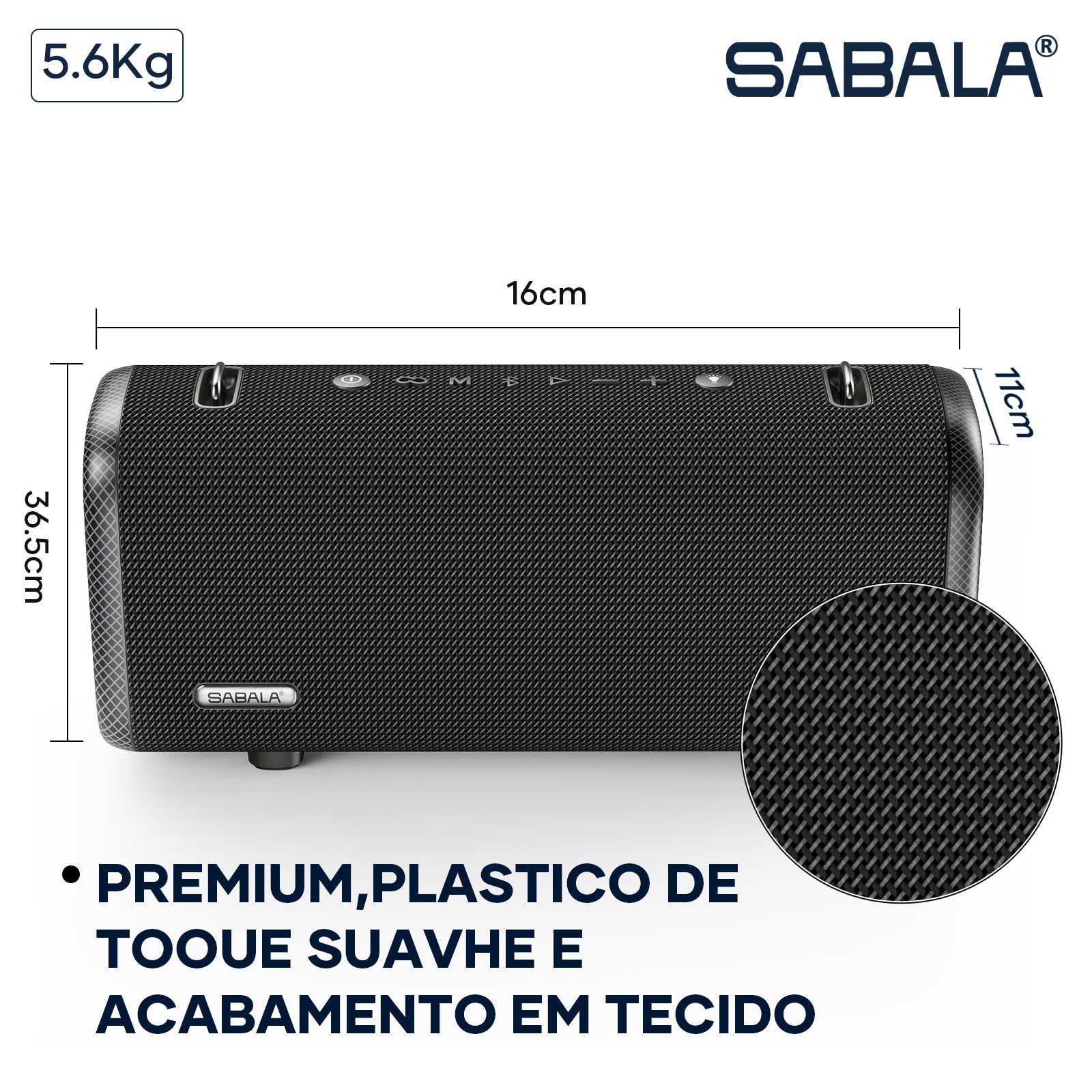 Sabala DR-908 Caixa De Som Bluetooth 120w 20800mah IPX5 110v/220v – SABALA